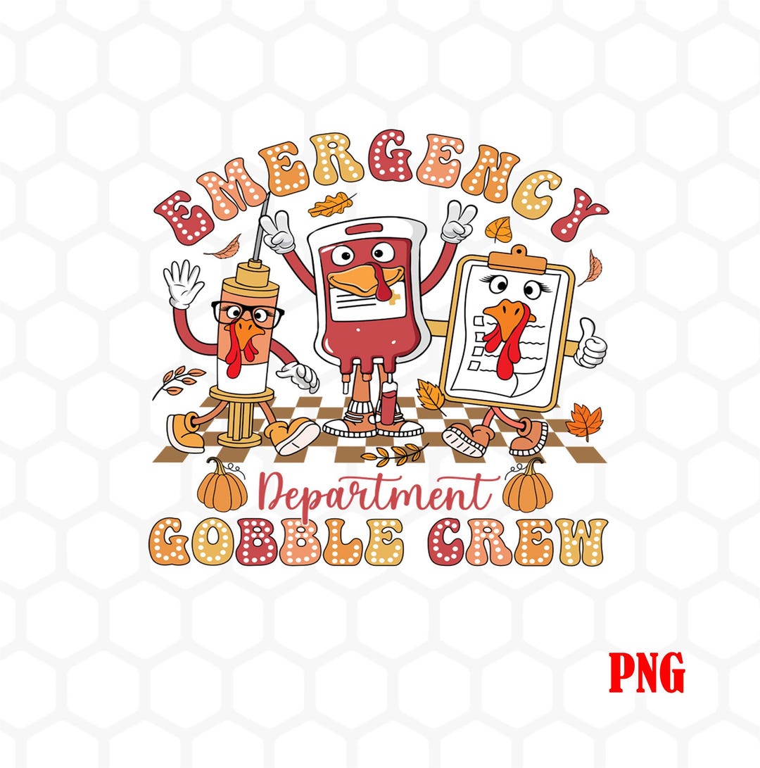 ICU Nurse Gobble Squad Thanksgiving Png, Nurse Thanksgiving Png ...
