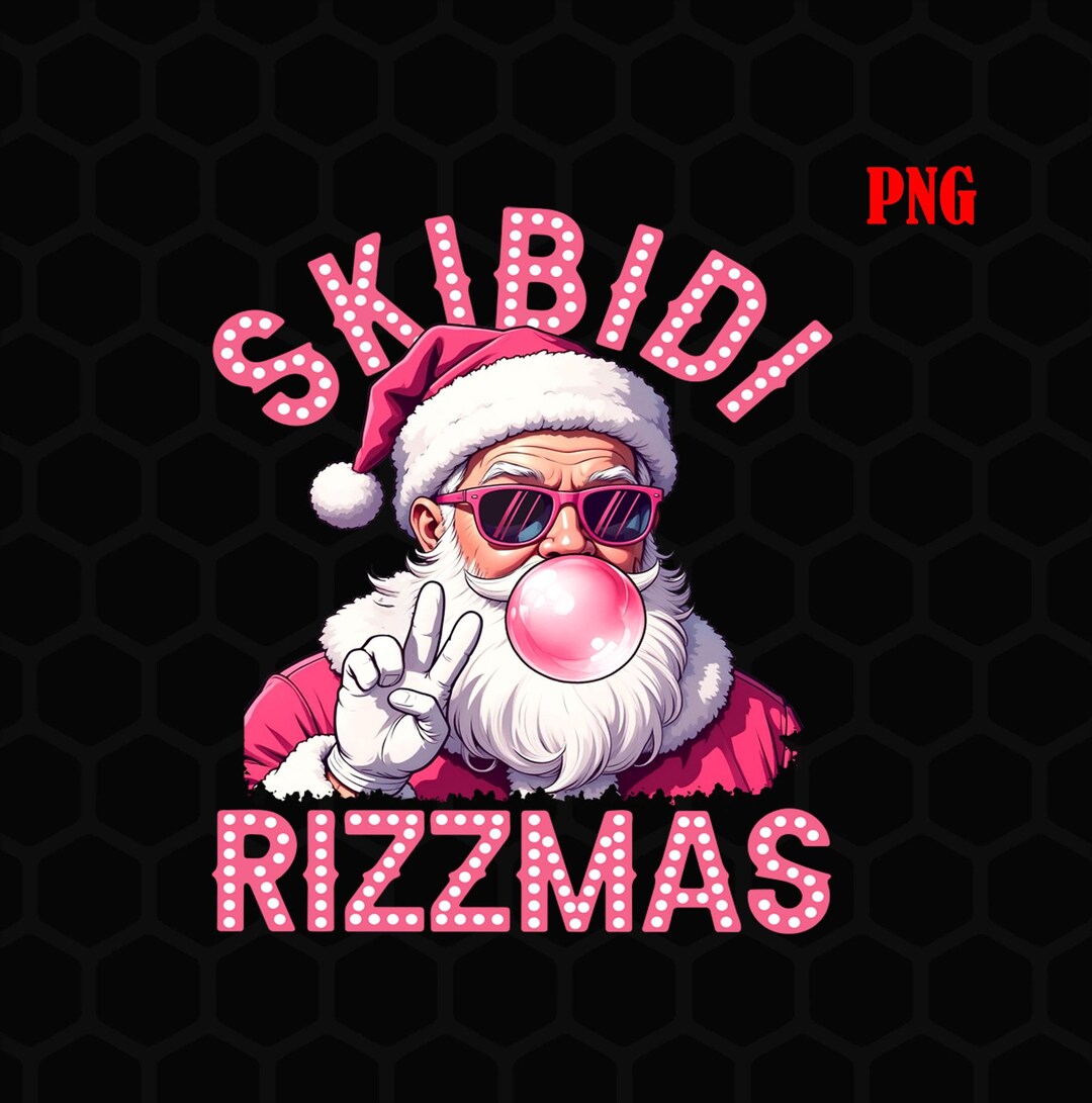 Rizz the Season Png, Skibidi Rizzmas Png, Merry Rizzmas Png, Santa ...