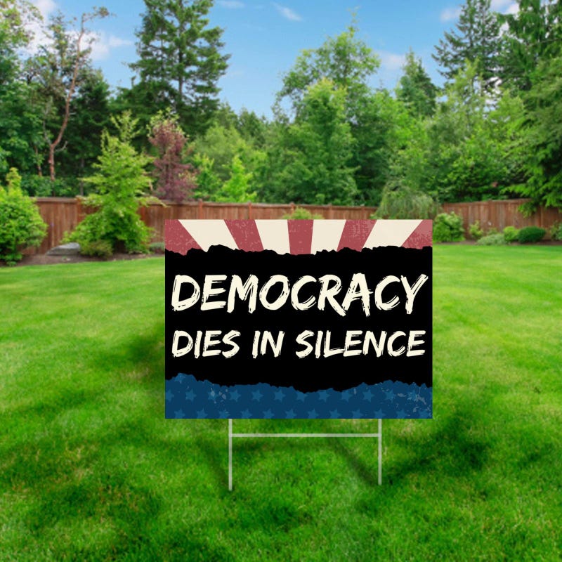 Democracy Protest Sign - Etsy