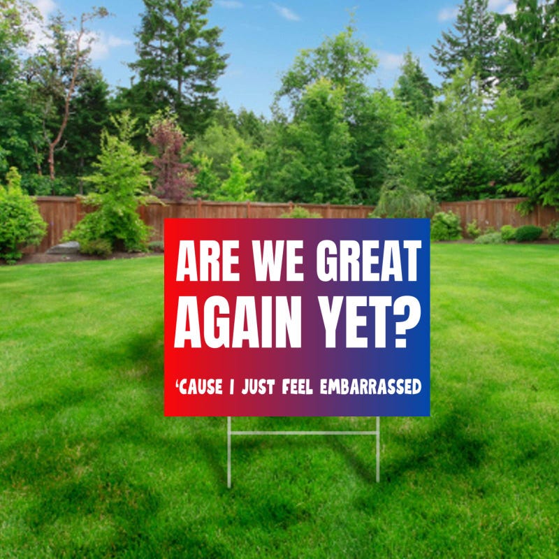 Are We Great yet Sign - Etsy