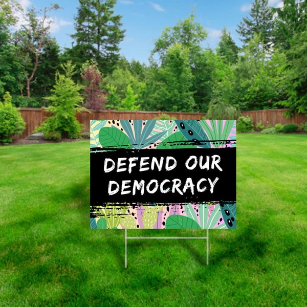 Democracy Yard Signs - Etsy