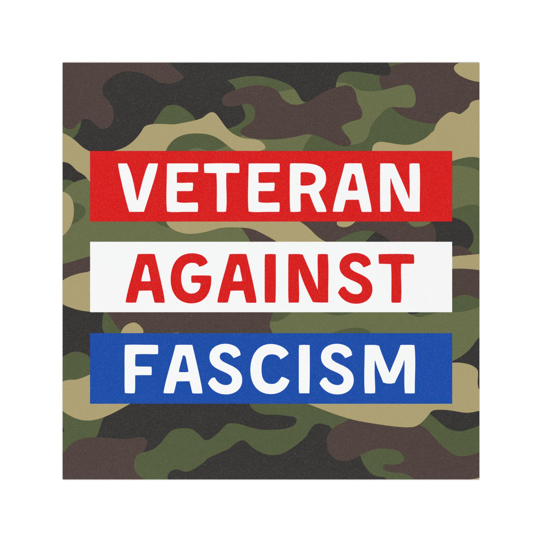 Veteran Against Fascism Magnet, 5x5 Vinyl Car Magnet, Anti-fascist ...
