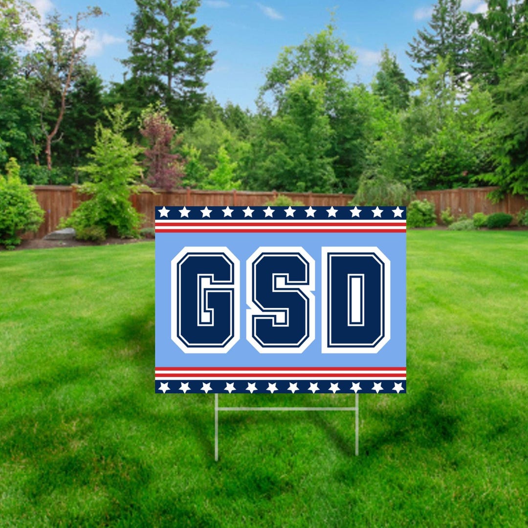 GSD Get Shit Done Yard Sign 24x18 With Metal H-stake, 4mm Corrugated ...