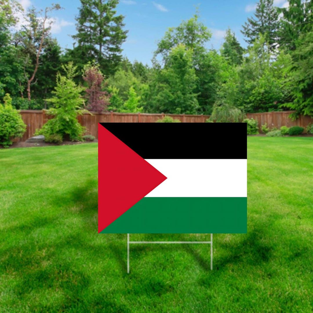 Palestine Flag Protest Sign – 24x18 Yard Sign With Metal H-stake, 4mm ...