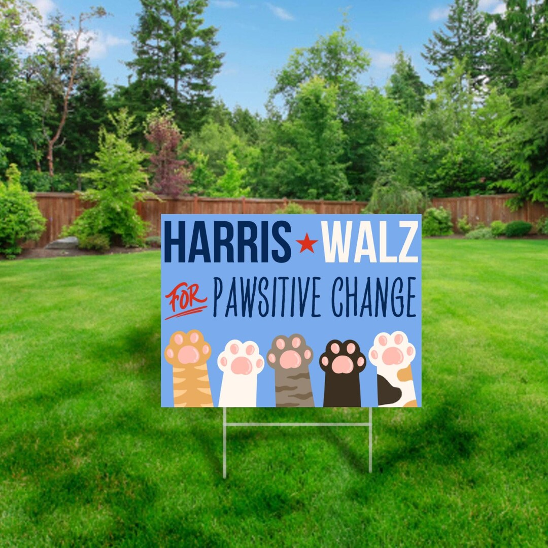 Harris Walz for Positive Change Yard Sign 24x18 With Metal H-stake, 4mm ...