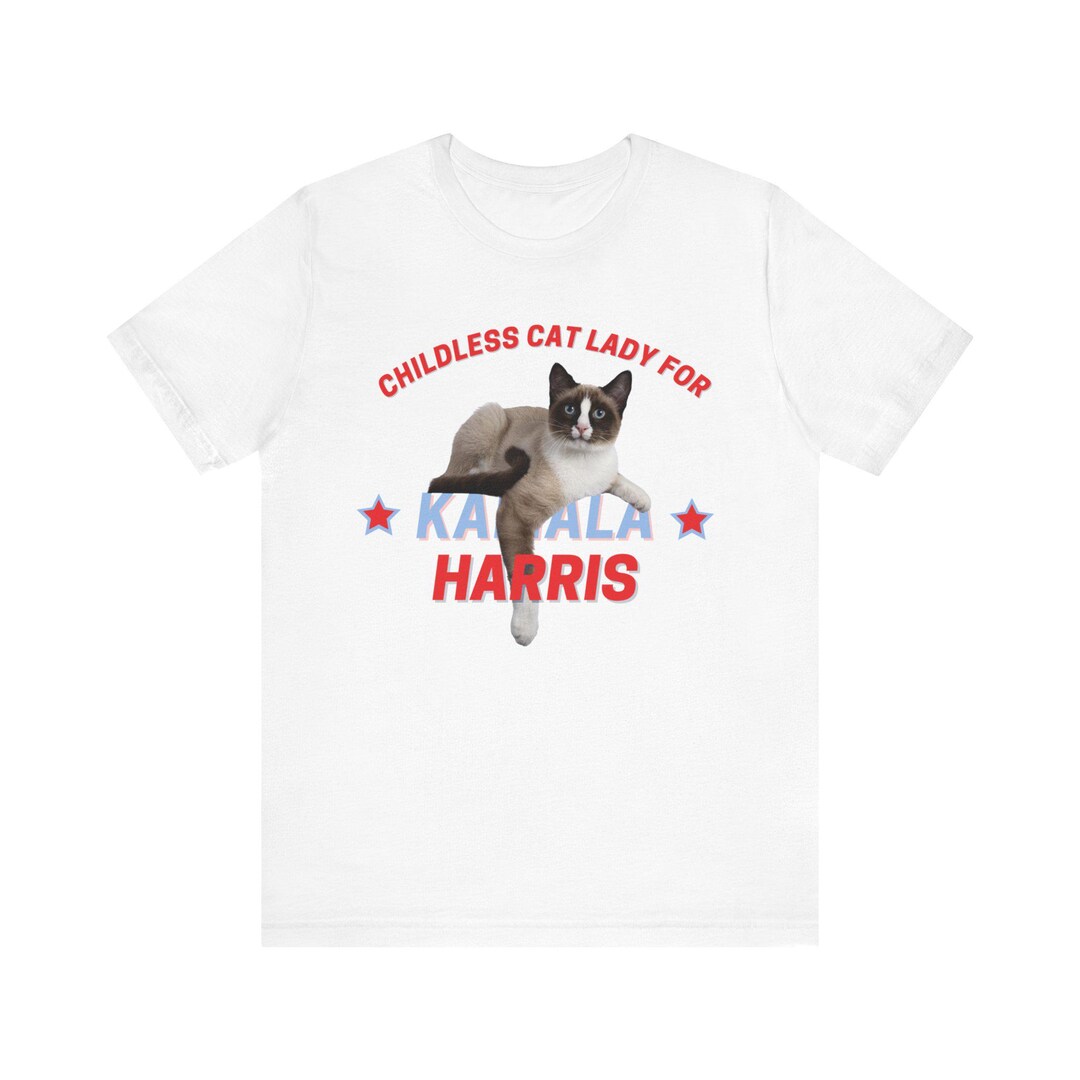 Childless Cat Lady for Kamala Harris Unisex Jersey Short Sleeve Tee ...