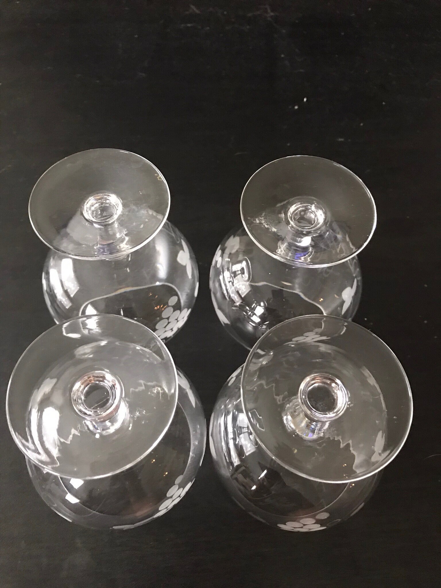 Brandy Snifters Grape and Vine Pattern Reijmyre Glasbruk of - Etsy