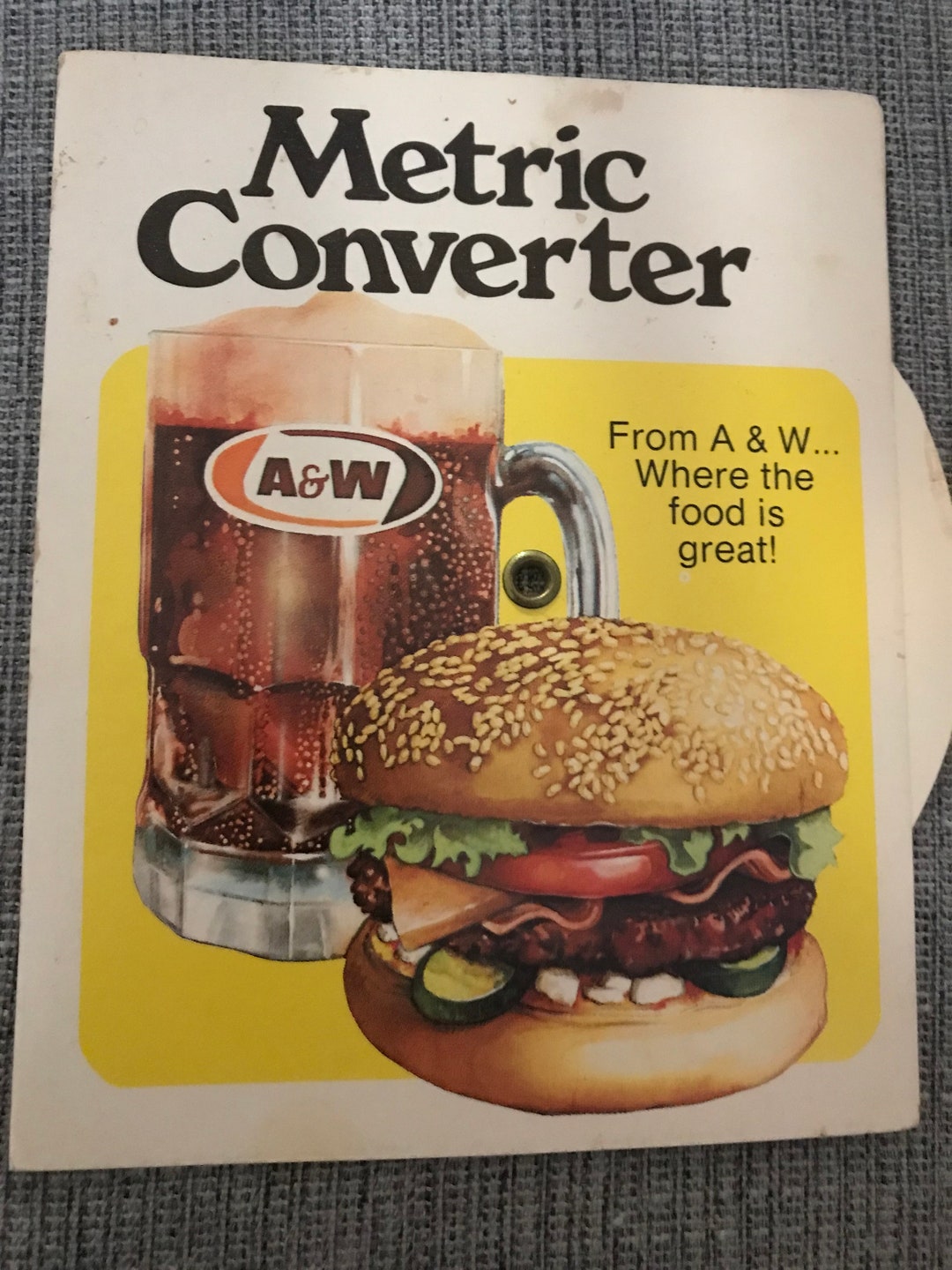 A & W Vintage Cardboard Metric Converter - Etsy