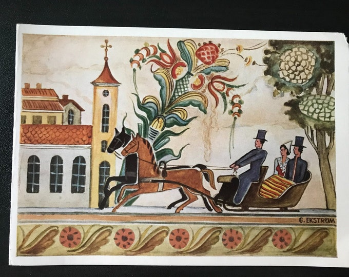 Swedish Cards Depictions of Old Scene Paintings by G Ekstrom - Etsy