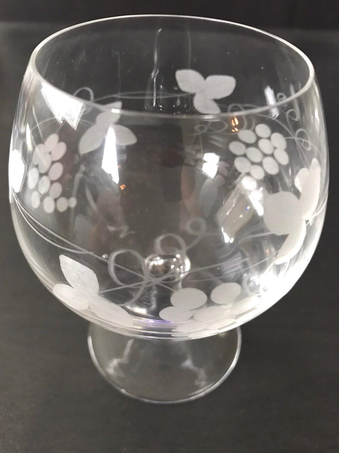 Brandy Snifters Grape and Vine Pattern Reijmyre Glasbruk of Sweden - Etsy