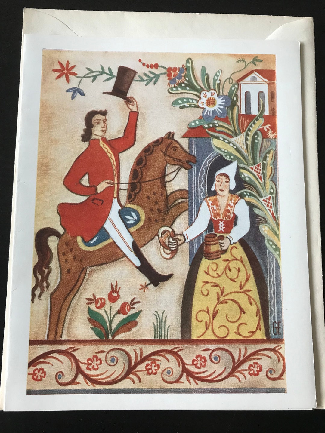 Swedish Cards Depictions of Old Scene Paintings by G Ekstrom - Etsy