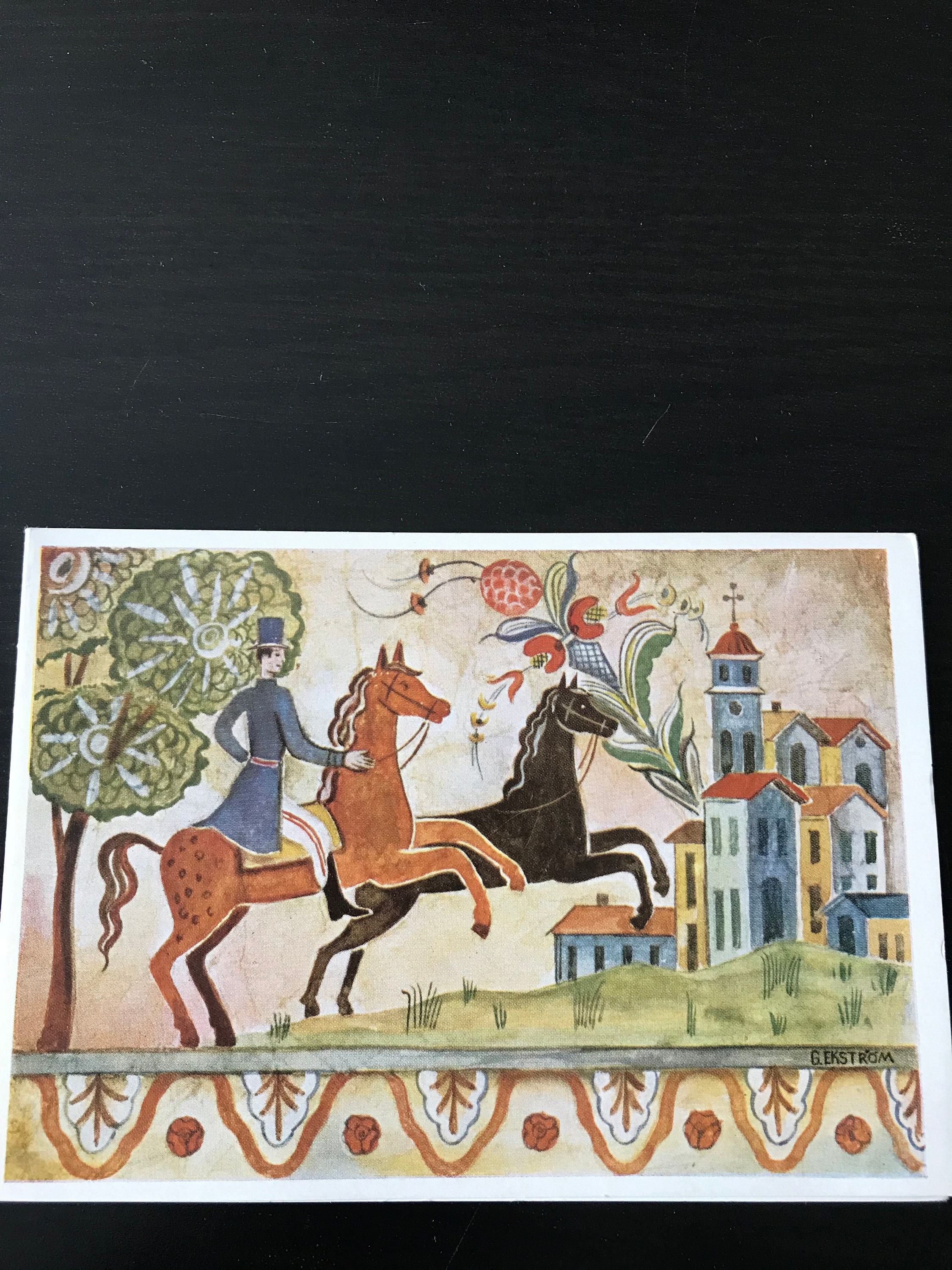 Swedish Cards Depictions of Old Scene Paintings by G Ekstrom - Etsy