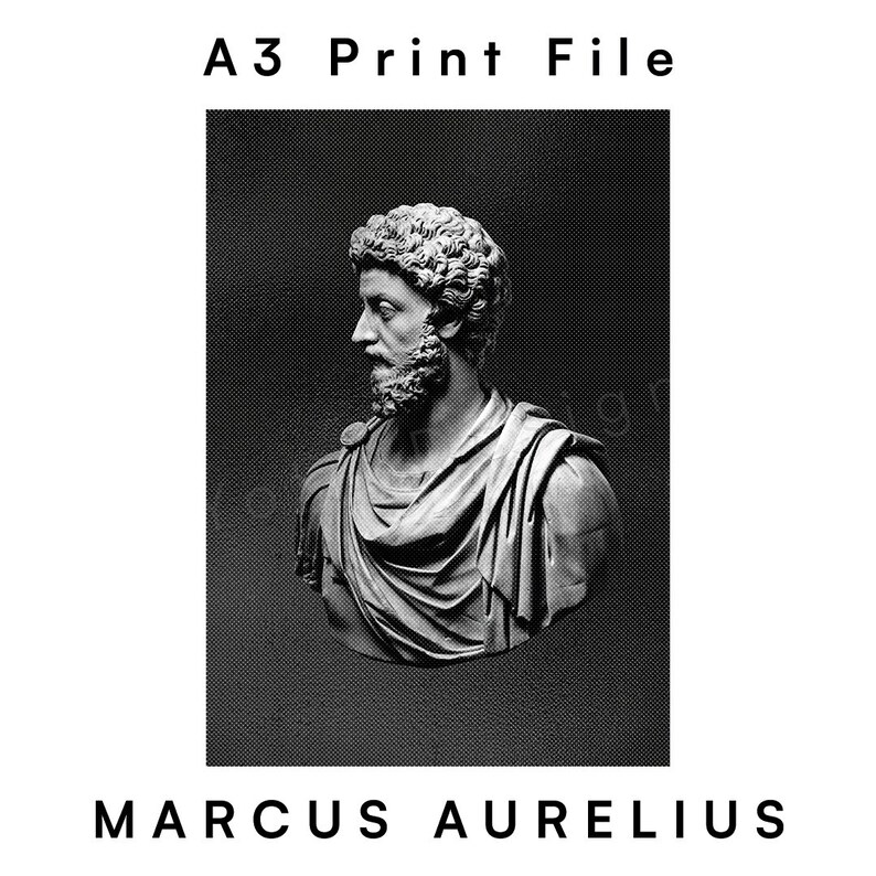Printable A3 Poster of the Stoic Emperor Marcus Aurelius - Etsy