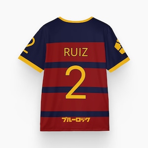 Blue Lock Fc Barcha Football Jersey, Meguru Bachira Cosplay Shirt, Blue ...