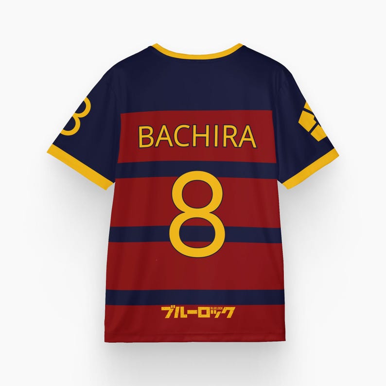 Blue Lock Fc Barcha Football Jersey, Meguru Bachira Cosplay Shirt, Blue ...