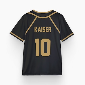 Blue Lock Bastard Munchen Football Jersey, Kaiser Cosplay Shirt, Blue ...