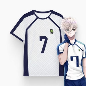 Blue Lock Isagi Yoichi Cosplay Jersey, Blue Lock Unisex T-shirt, Blue ...