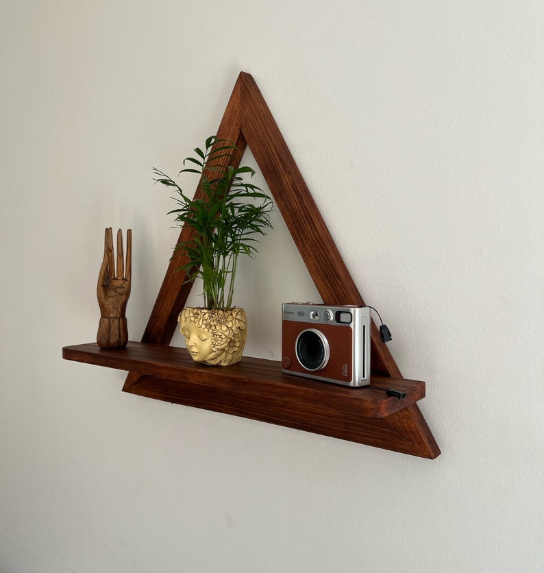 Triangle Floating Wall Shelf - Etsy