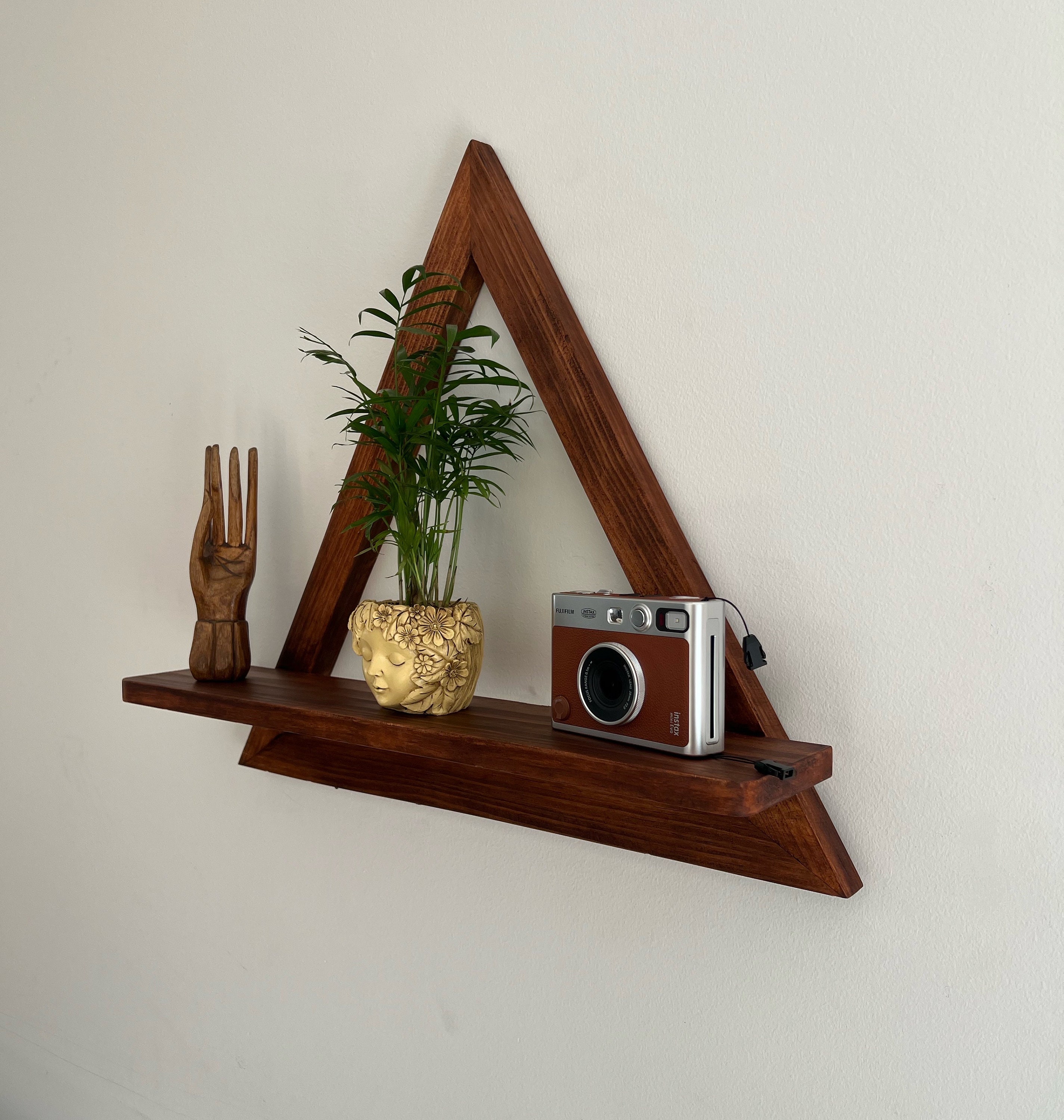 Triangle Floating Wall Shelf - Etsy