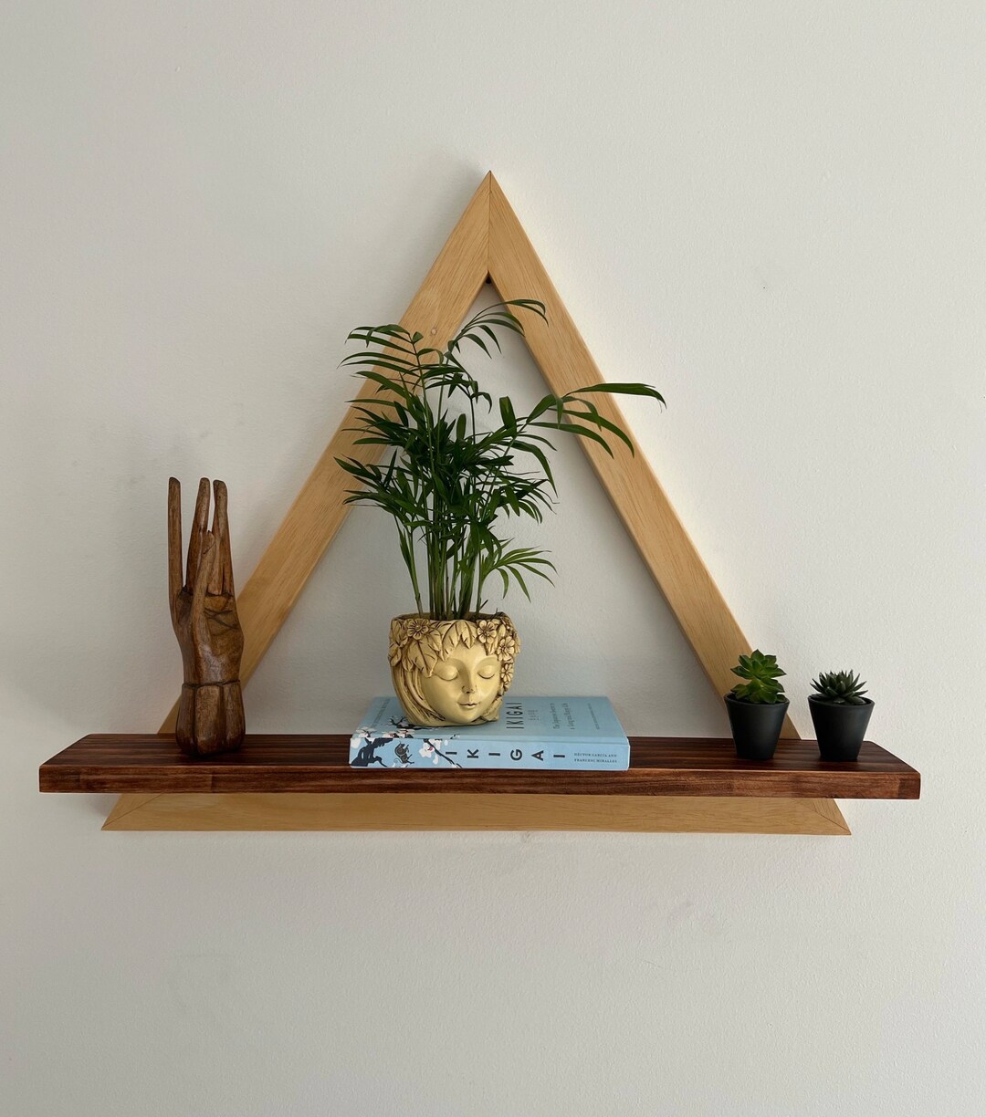 Triangle Floating Wall Wooden Shelf - Wall Decor - Etsy