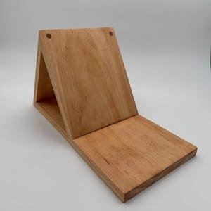 Rustic Triangle Wooden Book Stand With Roof | Nightstand Book Holder - Etsy