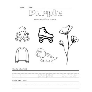 All About Colors Pre-k/kindergarten Worksheet - Etsy
