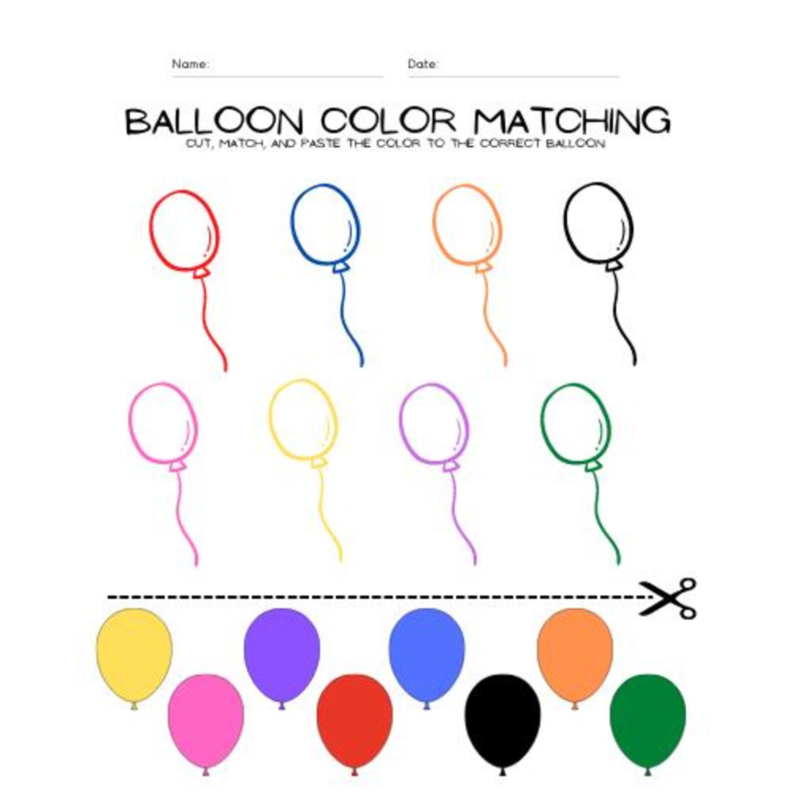All About Colors Pre-k/kindergarten Worksheet - Etsy