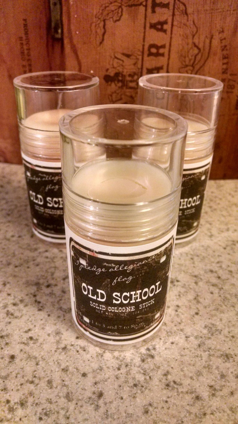 OLD SCHOOL. Solid natural cologne stick. Worldly and | Etsy