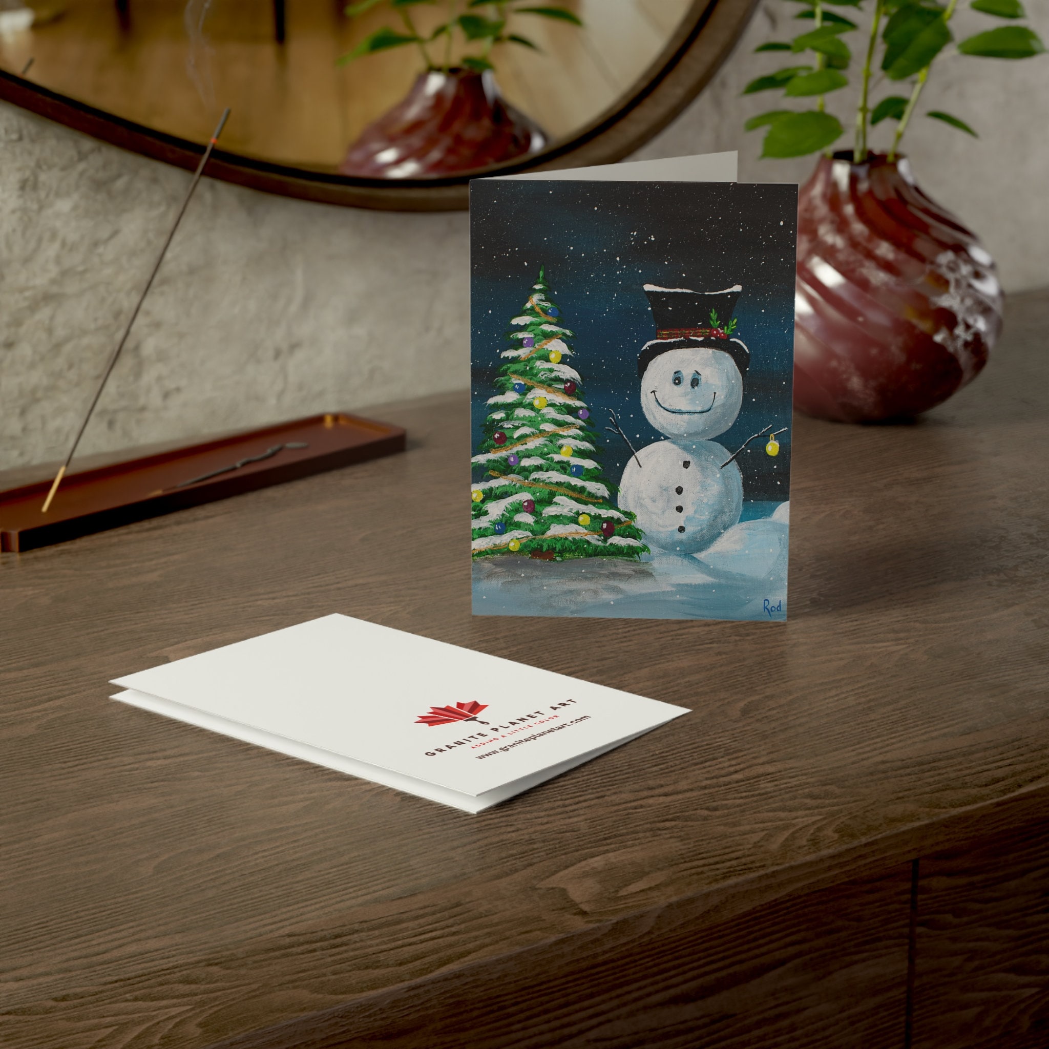 Snowman Christmas Cards Pack of 10 Greeting Cards US & CA - Etsy