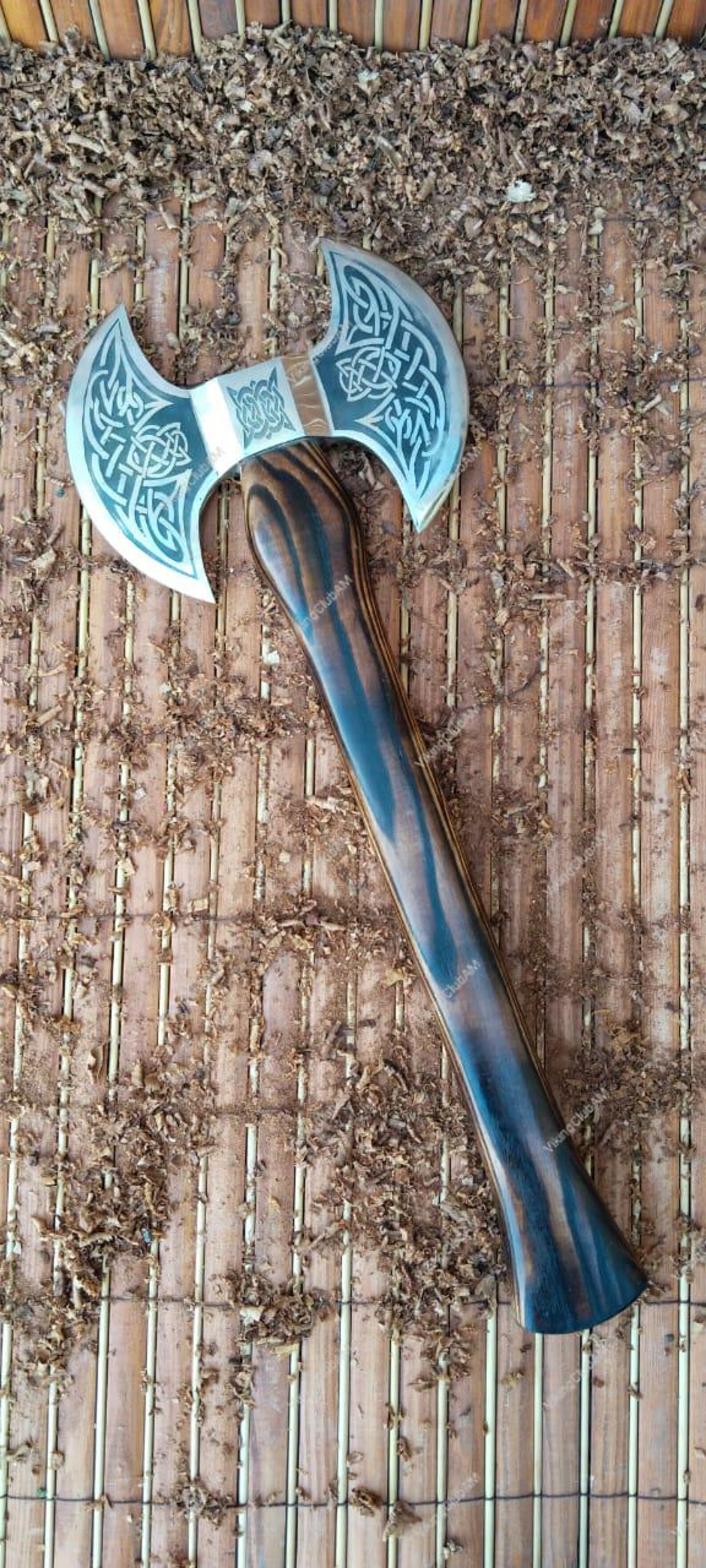 Hand Forged Stainless Steel-double Headed Axe-double Blade Axe-with Ash ...
