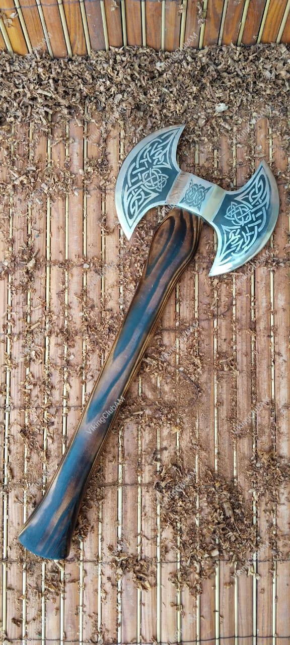 Hand Forged Stainless Steel-double Headed Axe-double Blade Axe-with Ash ...
