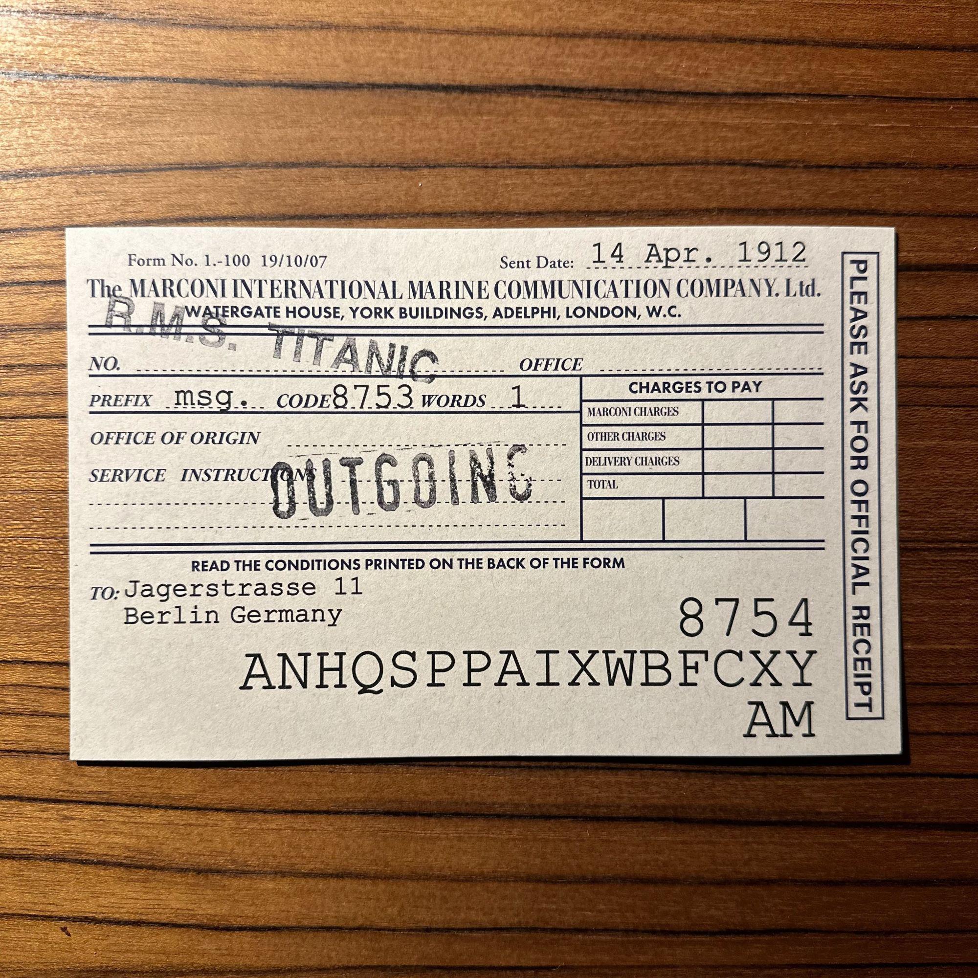 Telegrams - Titanic: Adventure Out of Time - Etsy