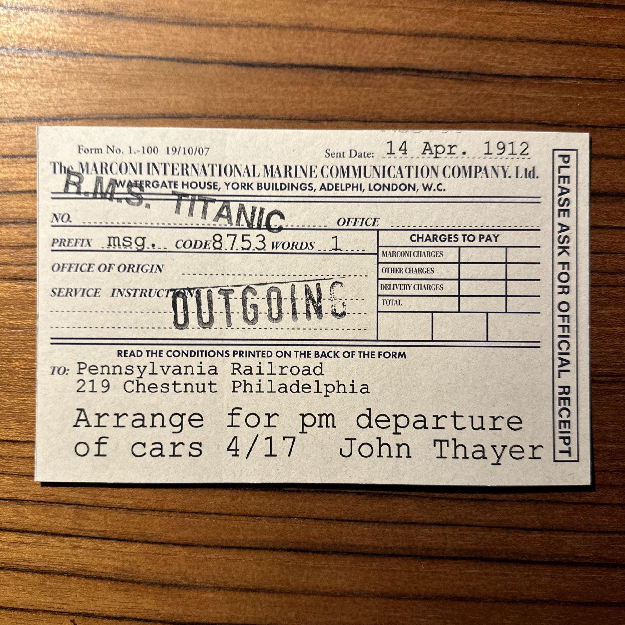 Telegrams - Titanic: Adventure Out of Time - Etsy