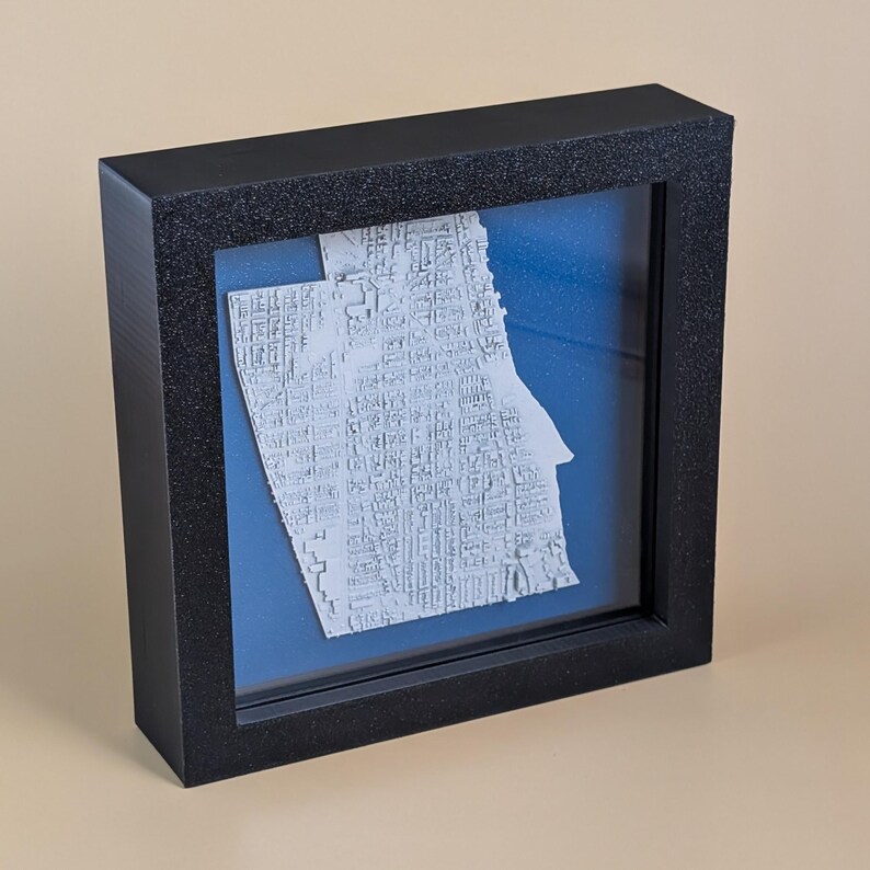 Chicago Rogers Park 3D Relief Map - Etsy