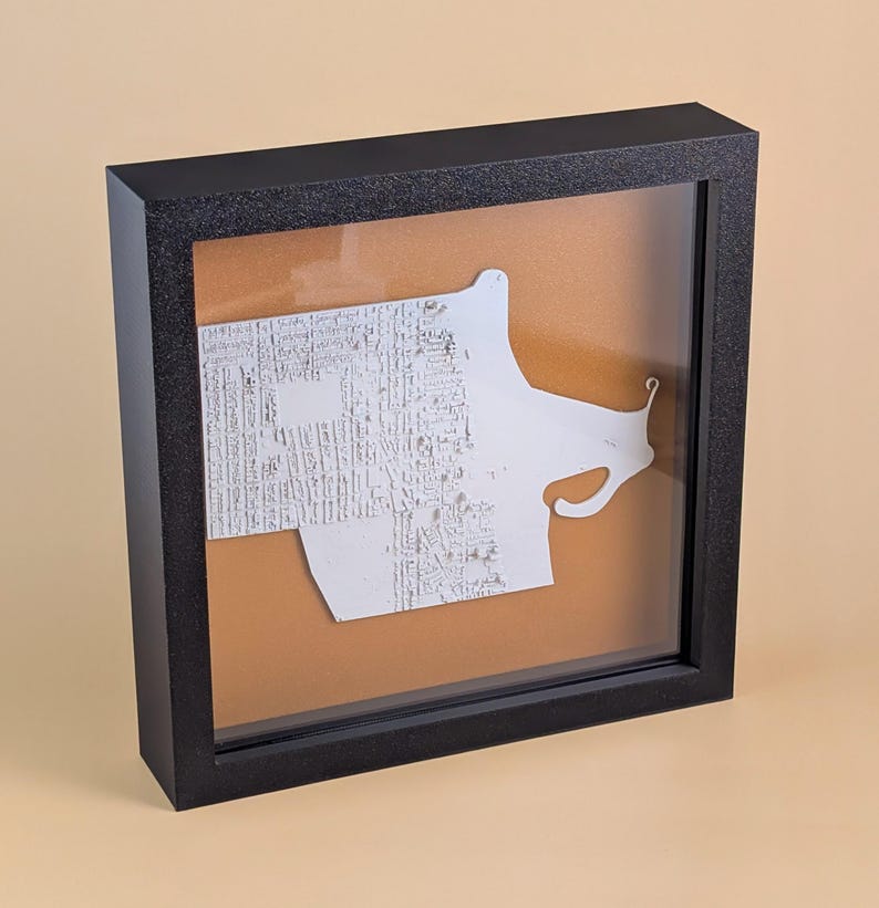 Chicago Uptown 3D Relief Map - Etsy