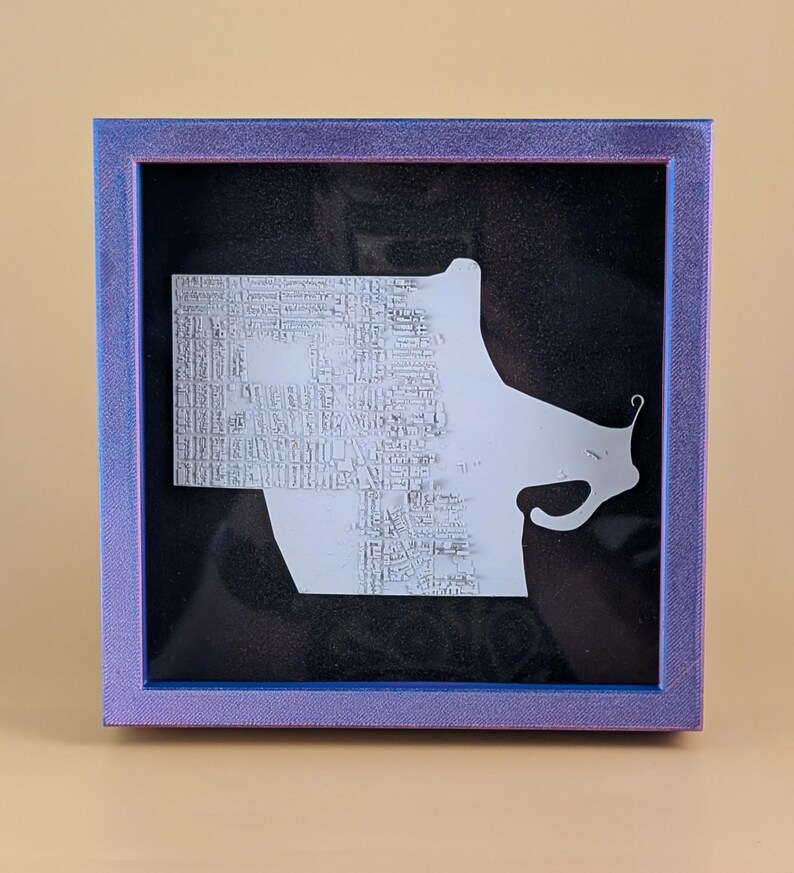 Chicago Uptown 3D Relief Map - Etsy