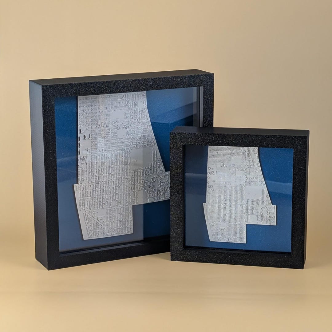 Chicago West Ridge 3D Relief Map - Etsy