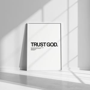 Set of 3 Christian Wall Art Prints. Trust God, Love God, Just God ...