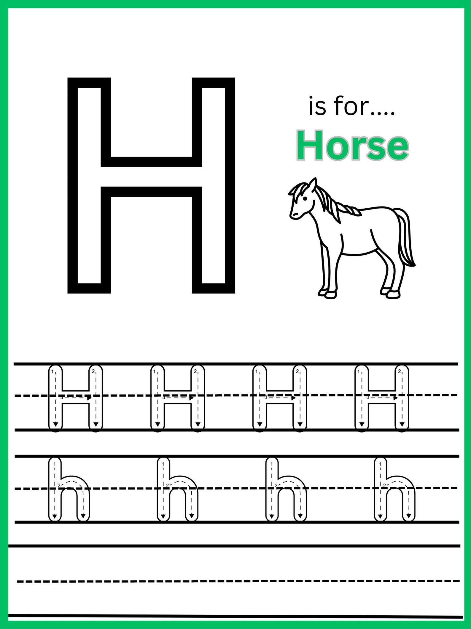 Letters F-J Tracing Worksheet - Etsy