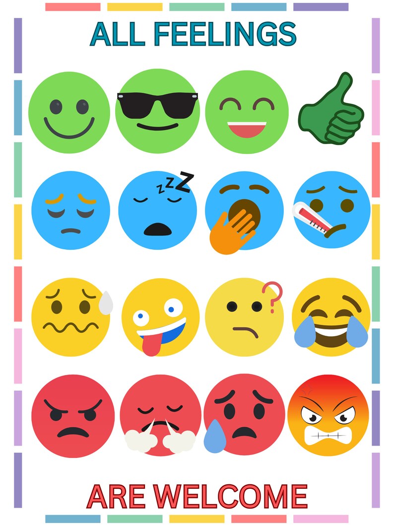 All Feelings Are Welcome Poster - Etsy