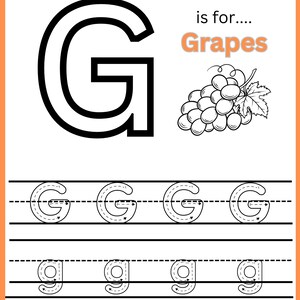 Letters F-J Tracing Worksheet - Etsy