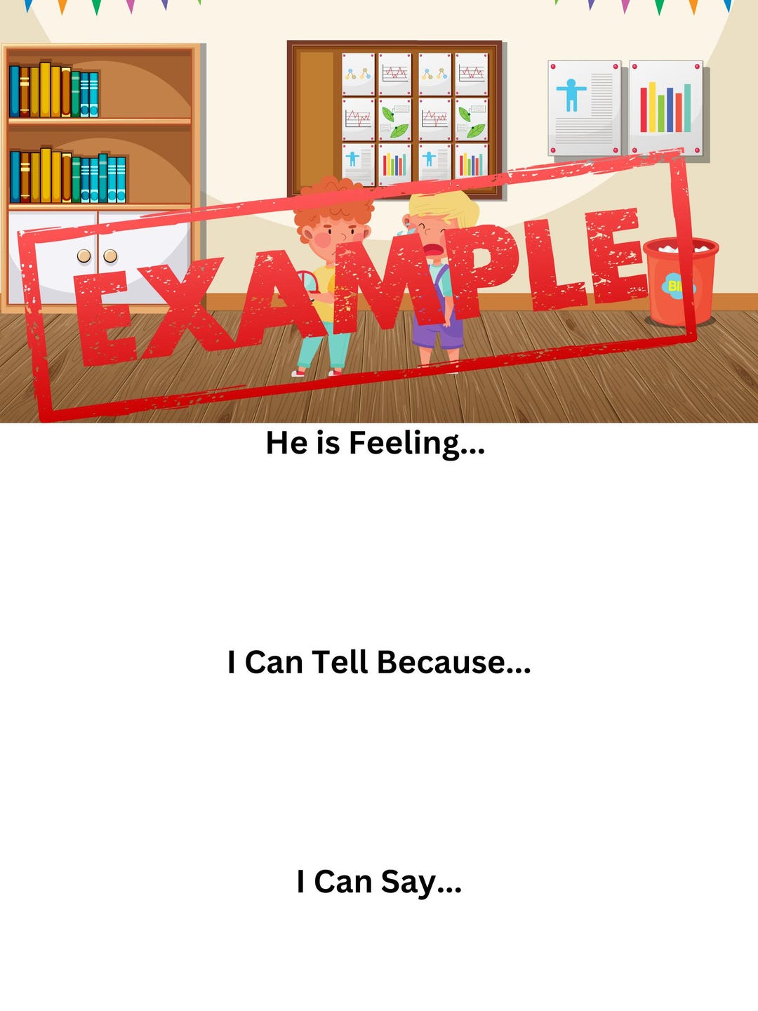 Identifying Feelings in Others Worksheet - Etsy