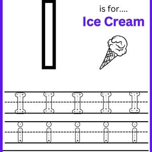 Letters F-J Tracing Worksheet - Etsy