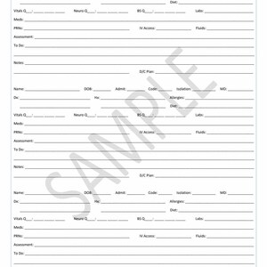 Simple Nursing Assignment Sheet for up to 3 Patients! - Etsy