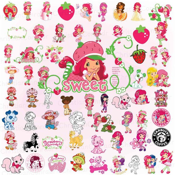 Strawberry Shortcake Svg - Etsy