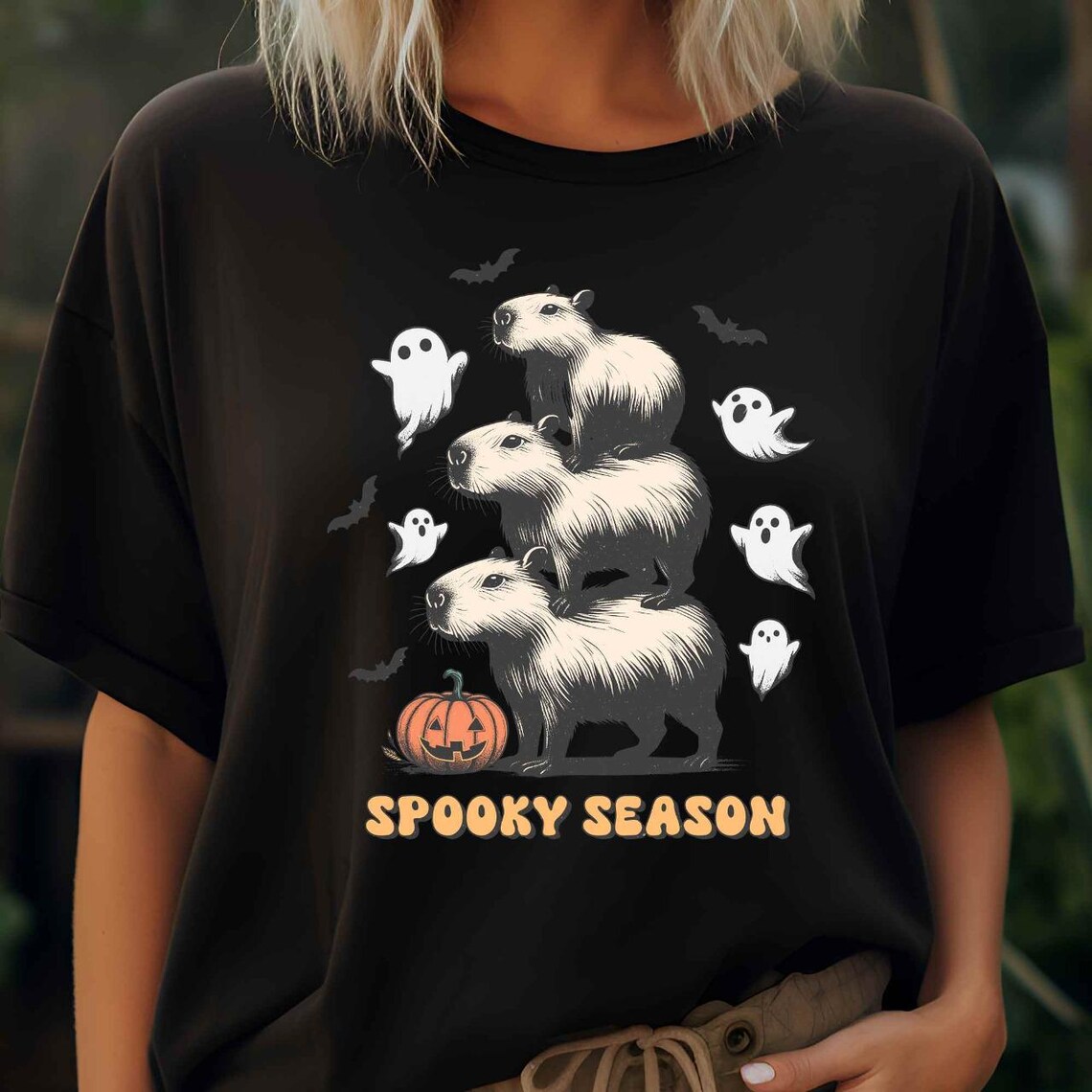Halloween Capybara PNG, Spooky Capybara Halloween Fun, Capybara Ghost ...