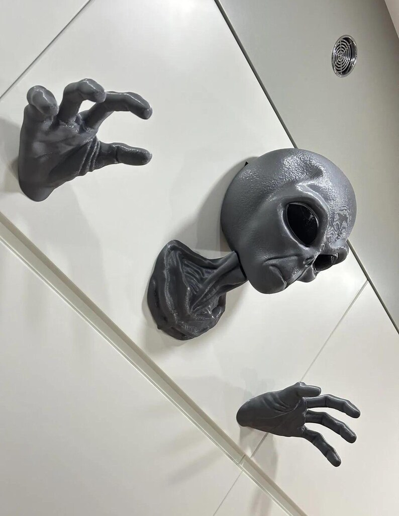 3D Alien Wall Mounted Headphone Holder Sci-fi Headset Stand, Controller ...