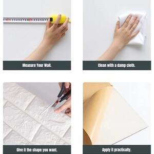 White 3D Decorative Wall Panel - Self-adhesive Flexible Foam Wallpaper ...