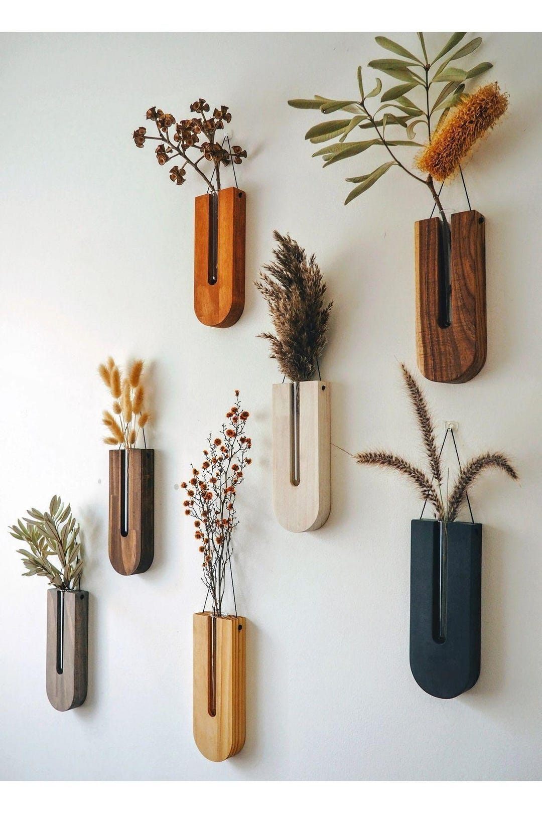 Set of 7 Arched Plant Propagation Wall Planter Propagating Tubes Gifts ...