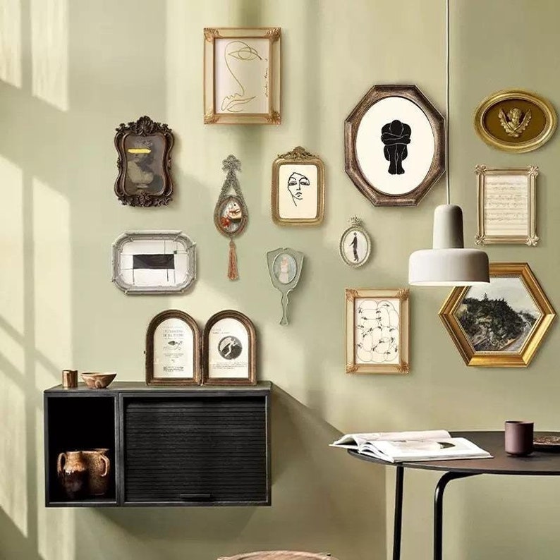 Vintage Framed Ornate Hand Mirror Picture Frame 2x3 Inches Gallery Wall ...